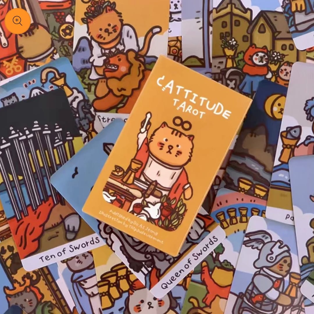 Cattitude Cards Tarot Decks, Cattitude Tarot Cat Meme Tarot, Funny Cat ...