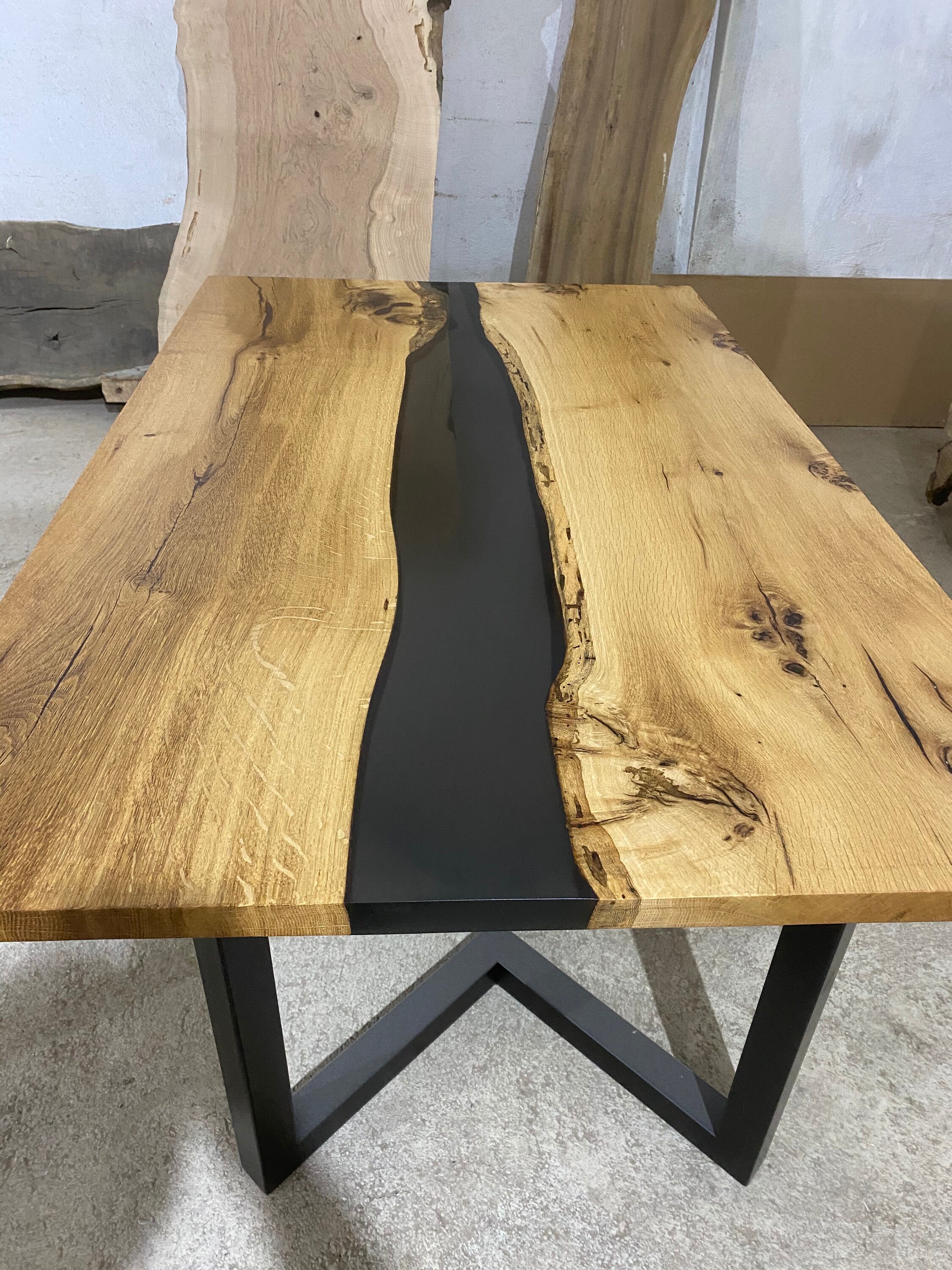 Made to Order Handmade Oak Wood Epoxy Table, Resin Table,dining Table ...