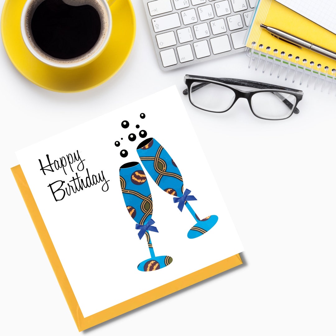 Black Greeting Card - Afrocheers | Afrotouch Design - Etsy