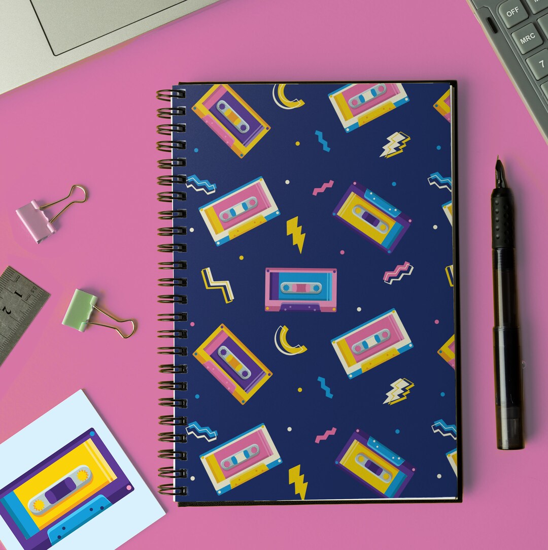 Spiral Notebook 90s Style: Nostalgic Vintage Cassette Notebook - Etsy