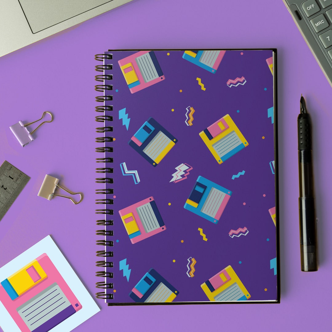 Spiral Notebook 90s Style: Nostalgic Vintage Floppy Disk - Etsy