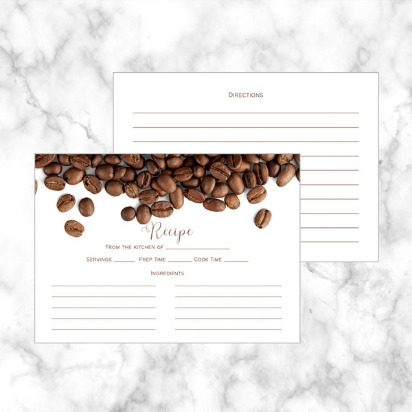 Coffee Themed Printable Cards - Etsy