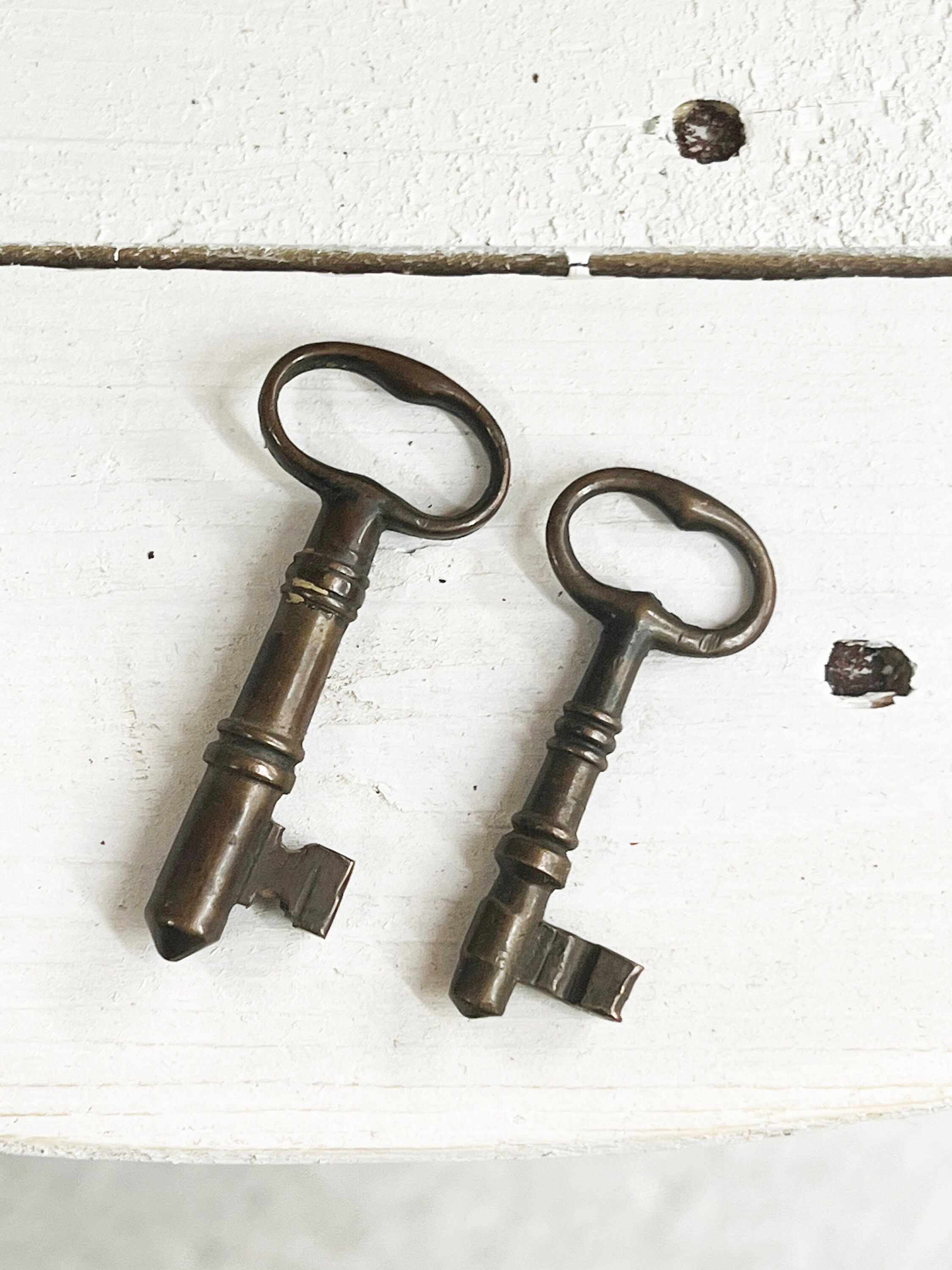 Set of Two Antique 1800's Unique Skeleton Keys - Etsy