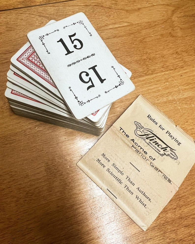 Flinch Card Game 1913 Antique - Etsy