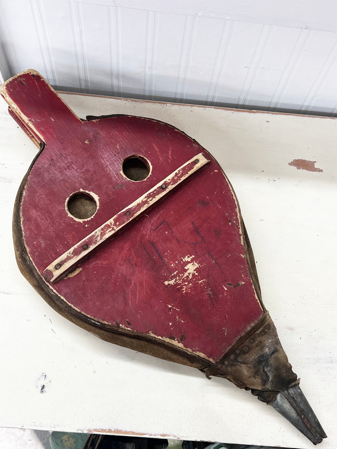 Antique Primitive Bellows Made With Wood, Leather and Metal - Etsy