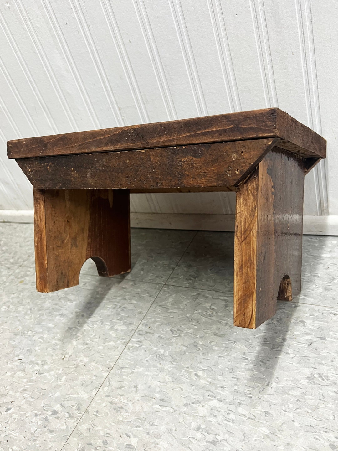 Vintage Handmade Wooden Stool Made With Reclaimed Wood - Etsy