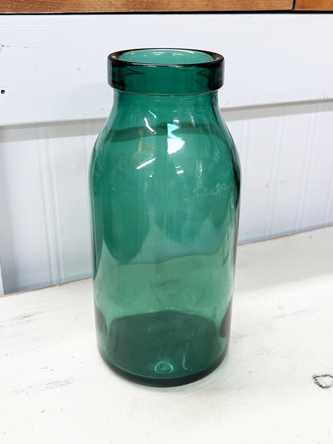 Vintage Green Bulach Jar - No Lid - Etsy