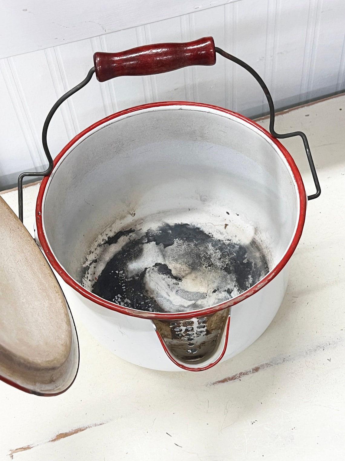 Vintage Enamel Cooking Pot With Lid - Etsy