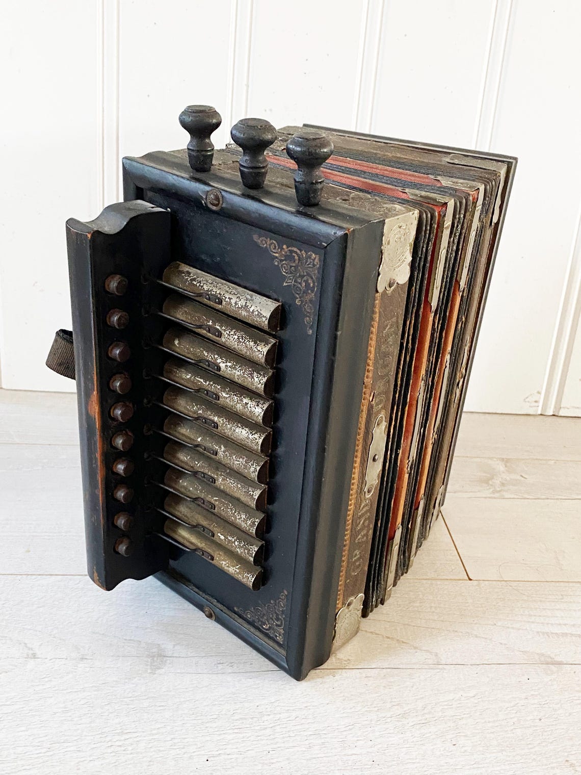 RARE Antique German Hand Organ Made in Saxony REEDS Grand Organ ...