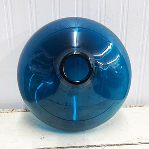 Vintage Blue Glass Vase - Etsy