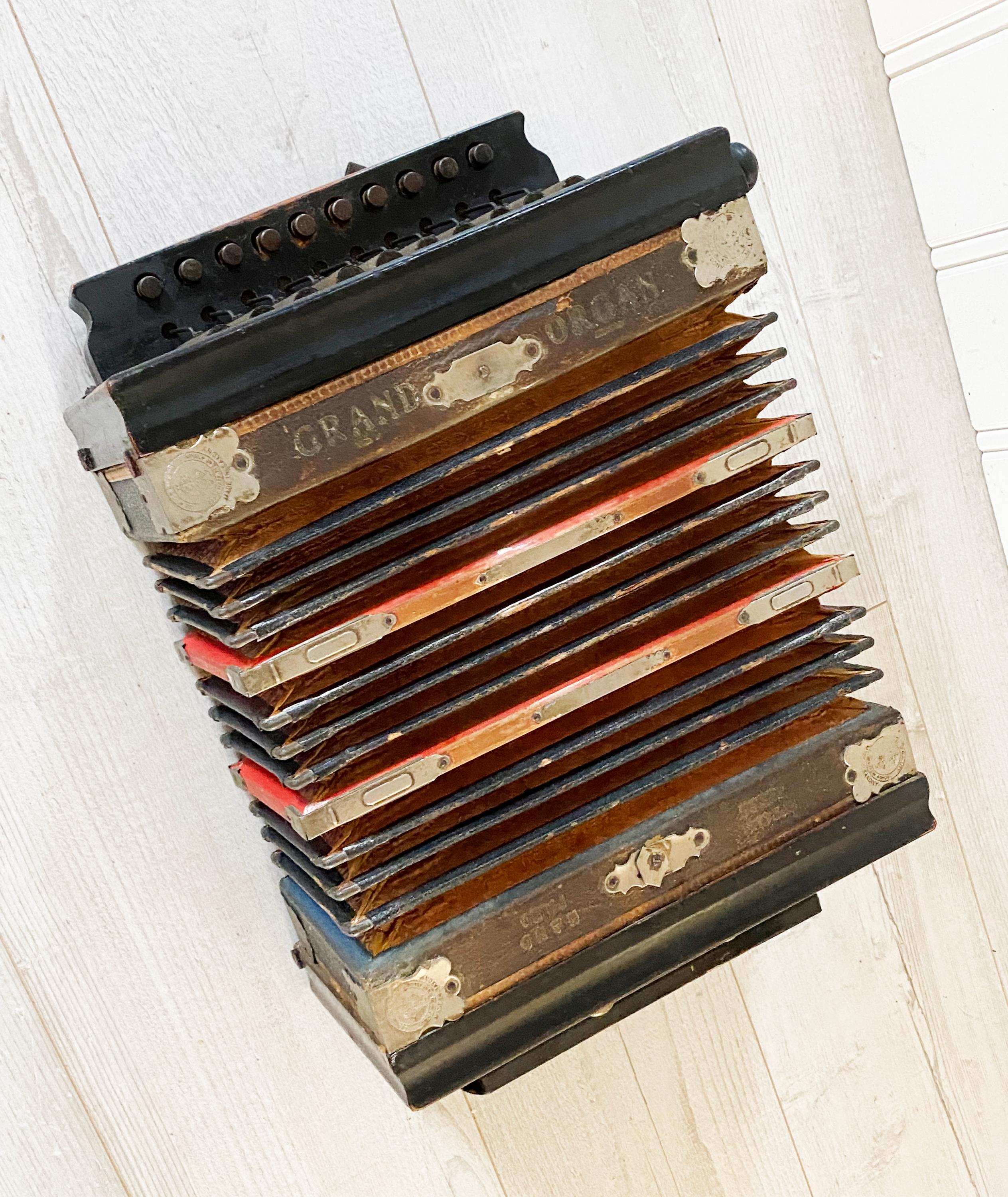 RARE Antique German Hand Organ Made in Saxony REEDS Grand Organ ...