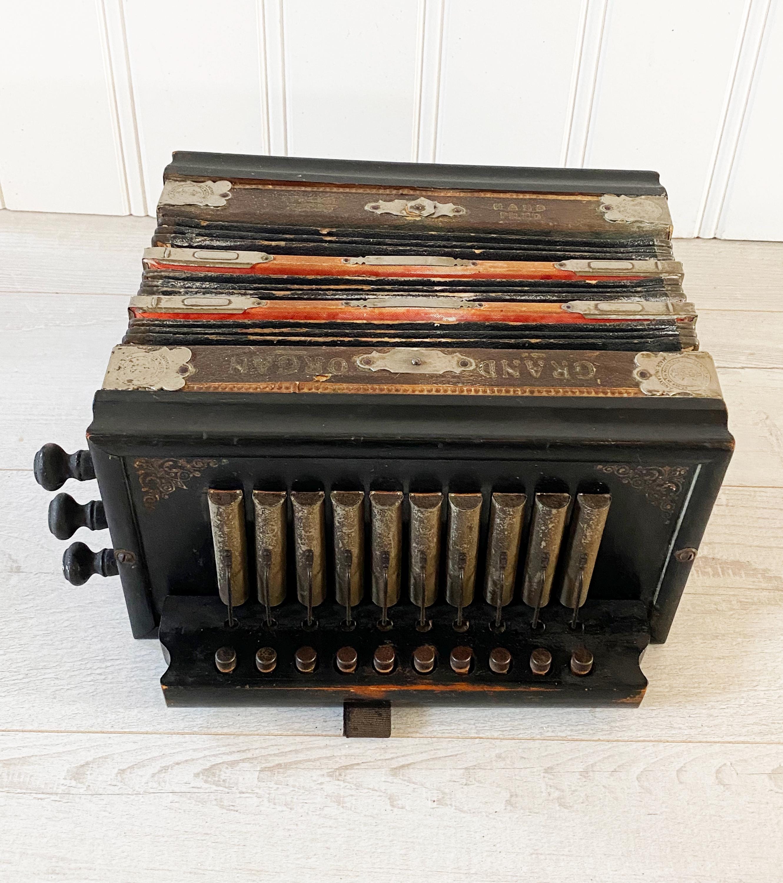 RARE Antique German Hand Organ Made in Saxony REEDS Grand Organ ...