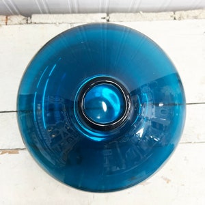 Vintage Blue Glass Vase - Etsy