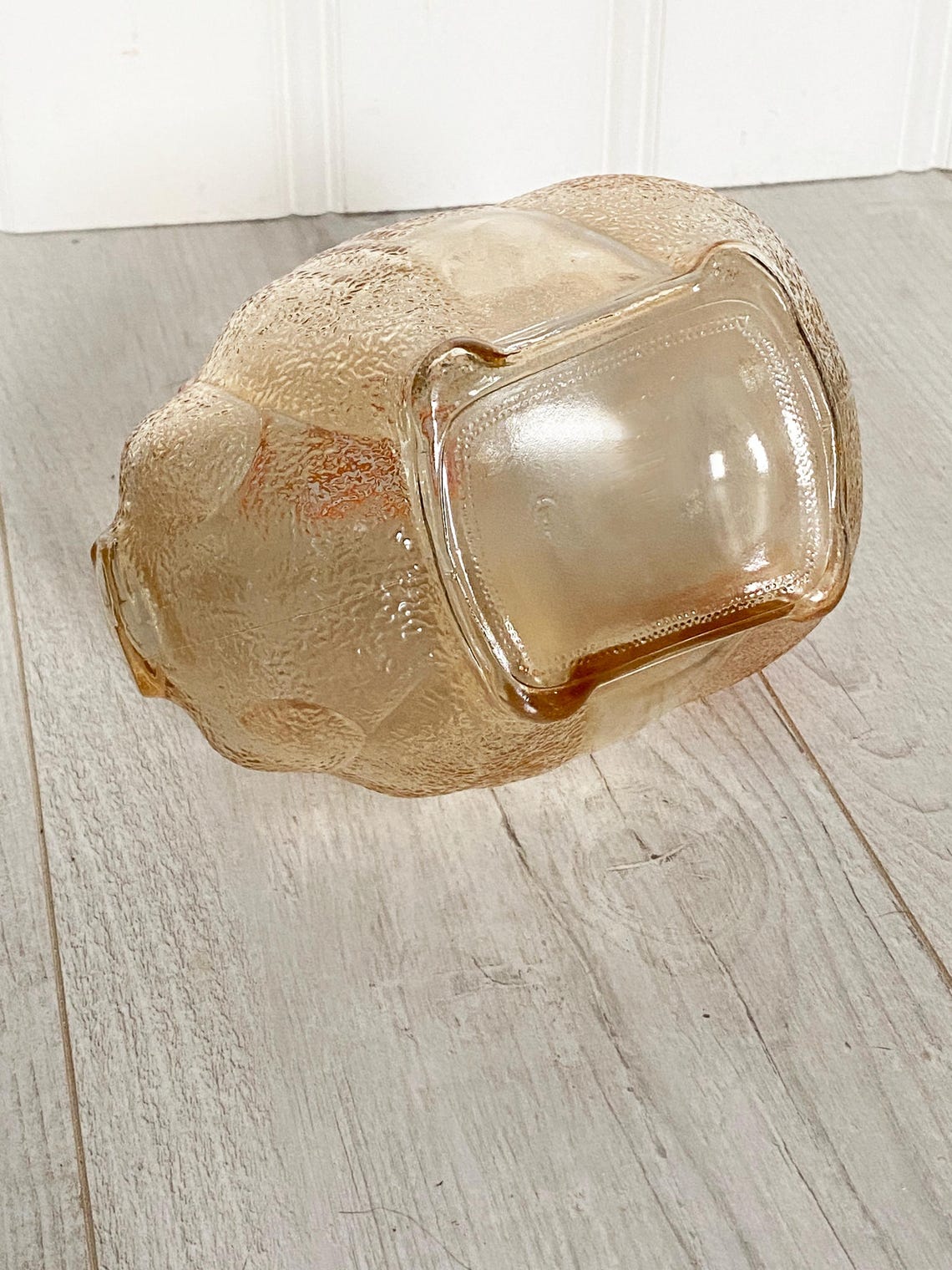 Vintage Carnival Glass Piggy Bank, Pink Iridescent Anchor Hocking Coin ...