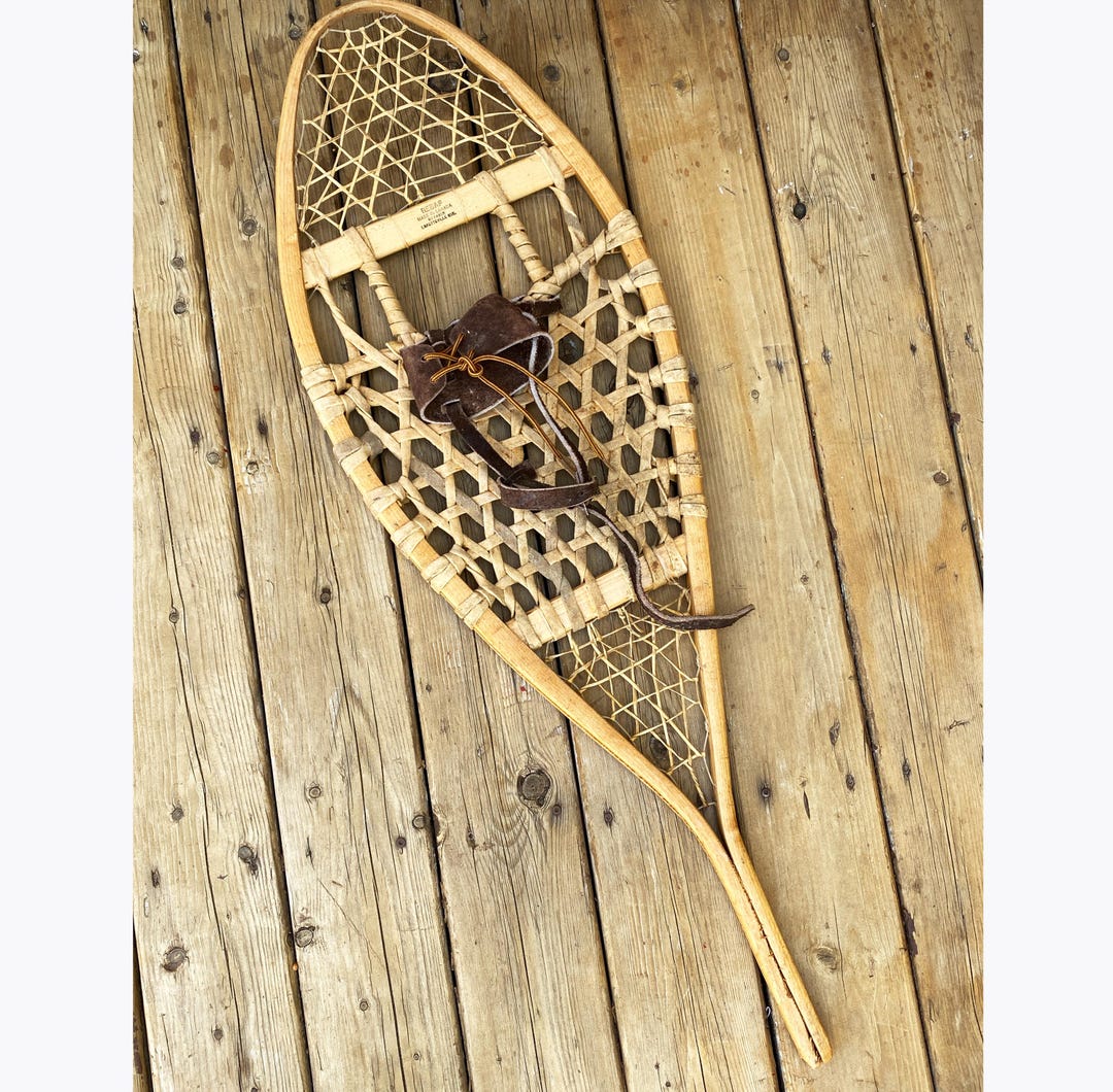 Vintage Wooden Snowshoe: Rustic Cabin Wall Decor, Made in Canada (42" X ...
