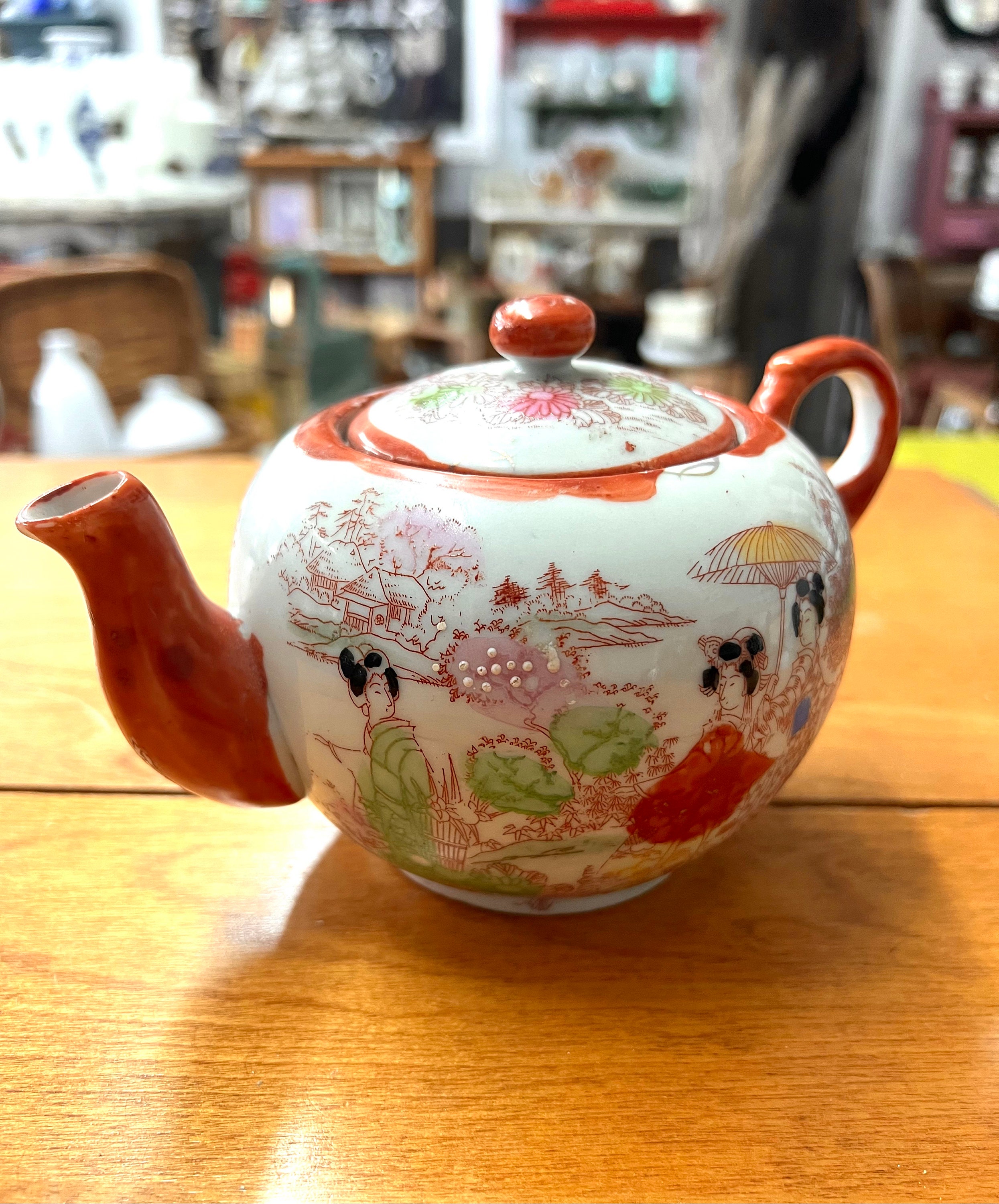 Japanese Hand Painted Teapot (c 1920s) - Etsy