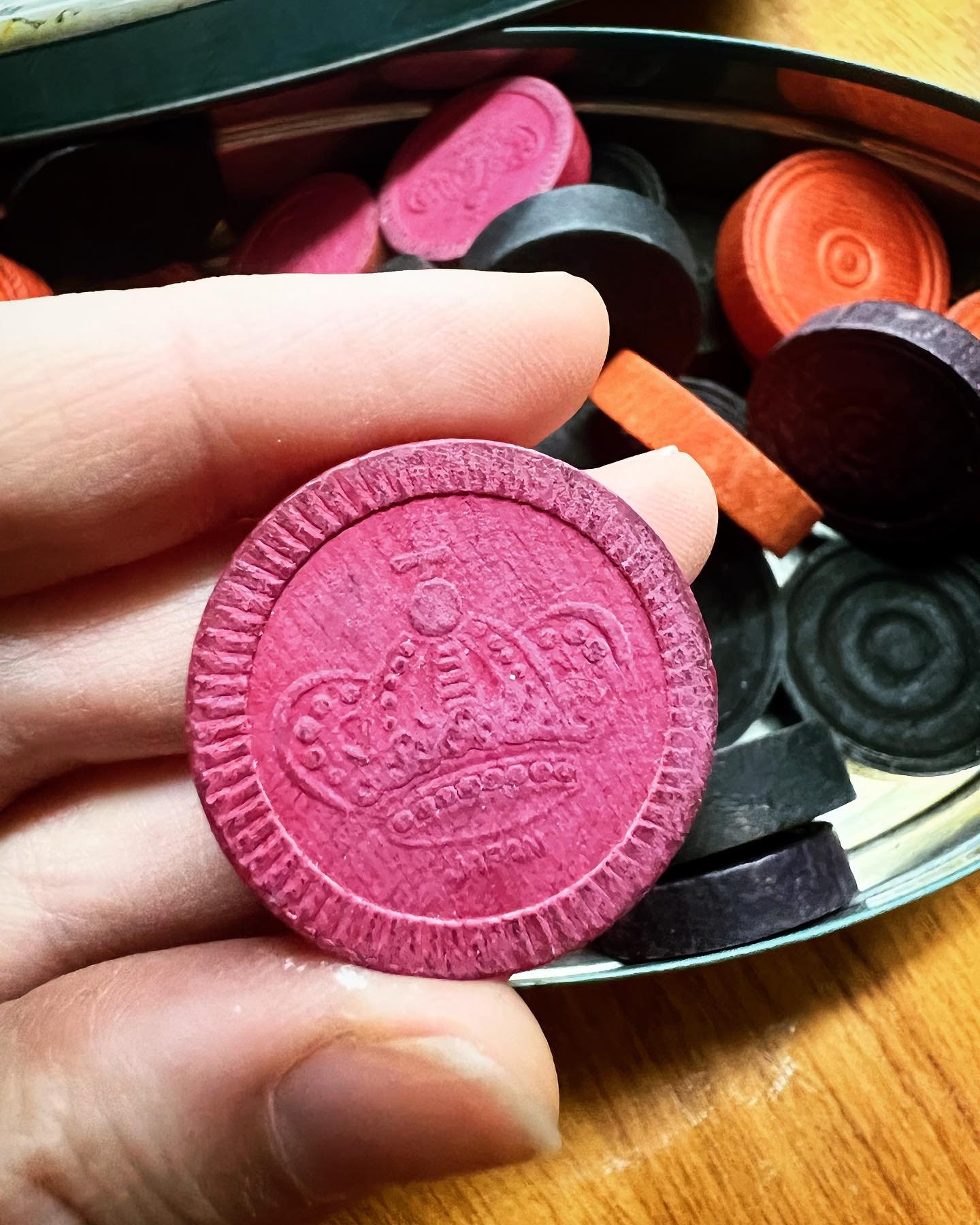 Antique Checkers Game Set With Tin Can - Etsy