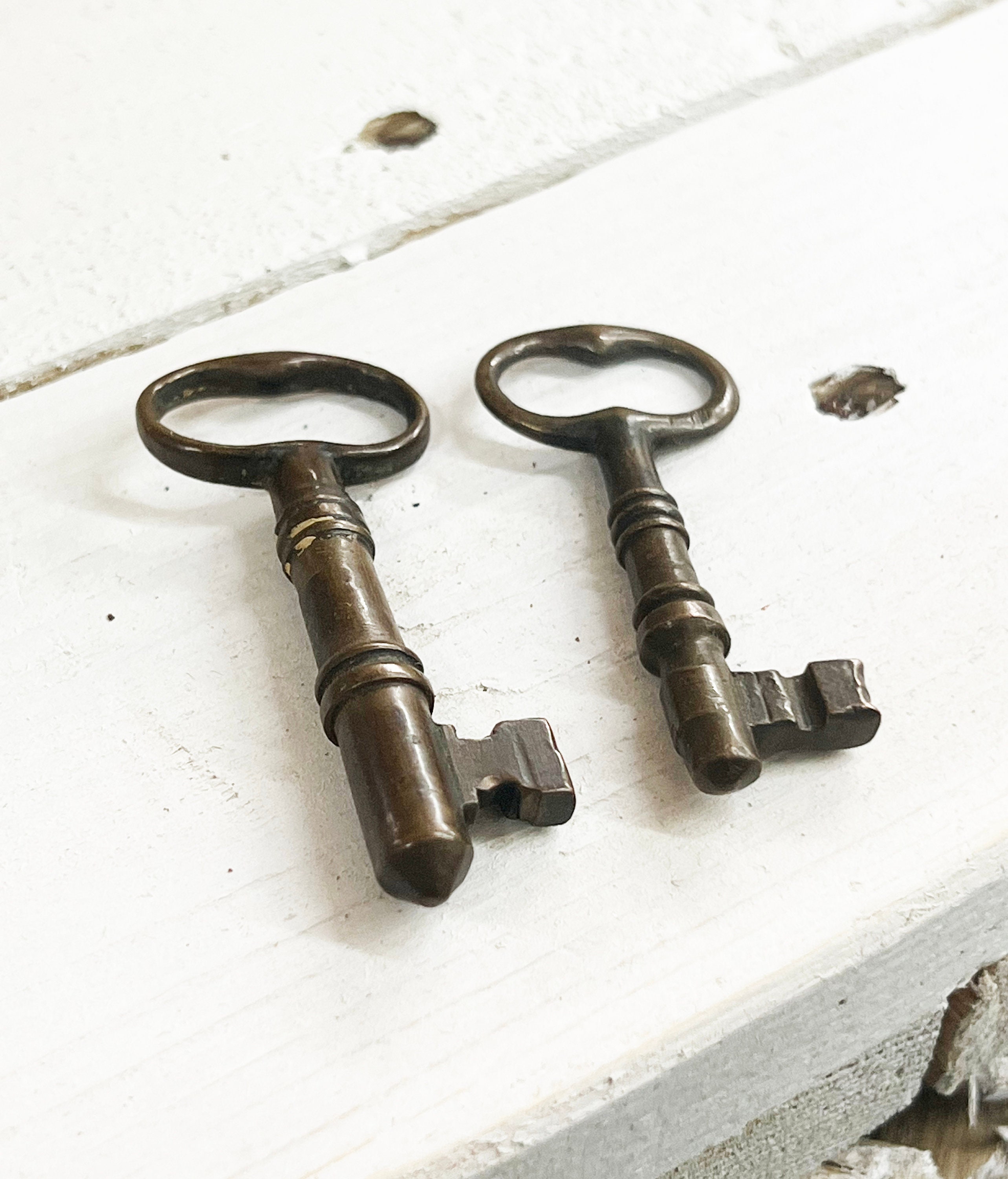 Set of Two Antique 1800's Unique Skeleton Keys - Etsy
