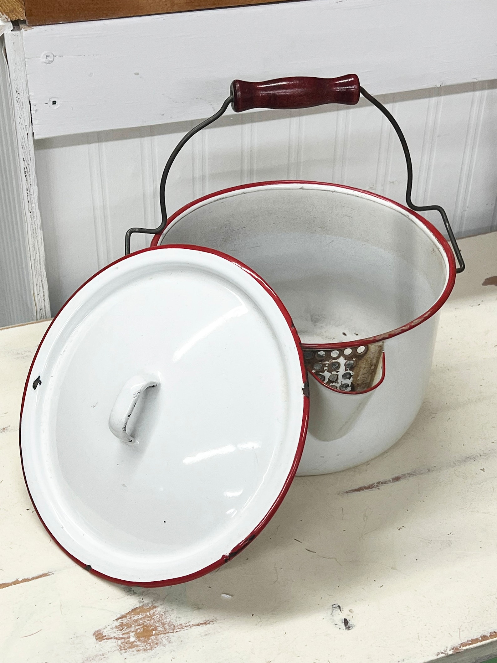 Vintage Enamel Cooking Pot With Lid - Etsy