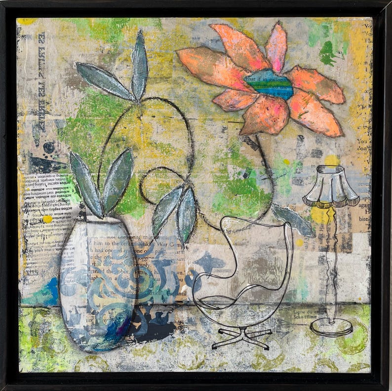 Action Replay - Original Mixed Media & Collage Artwork by Clare Schmehl ...