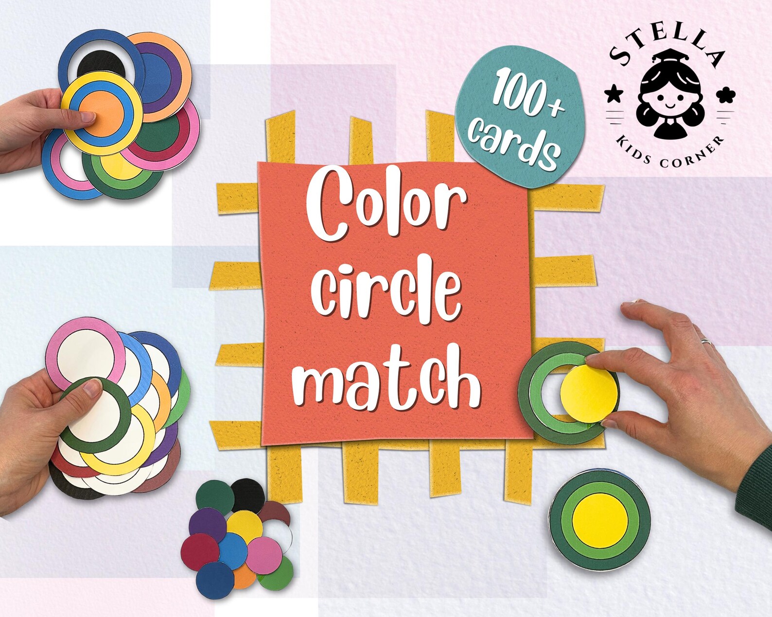 Color Circle Match Game | Printable PDF | 100+ Pattern Cards for Kids ...