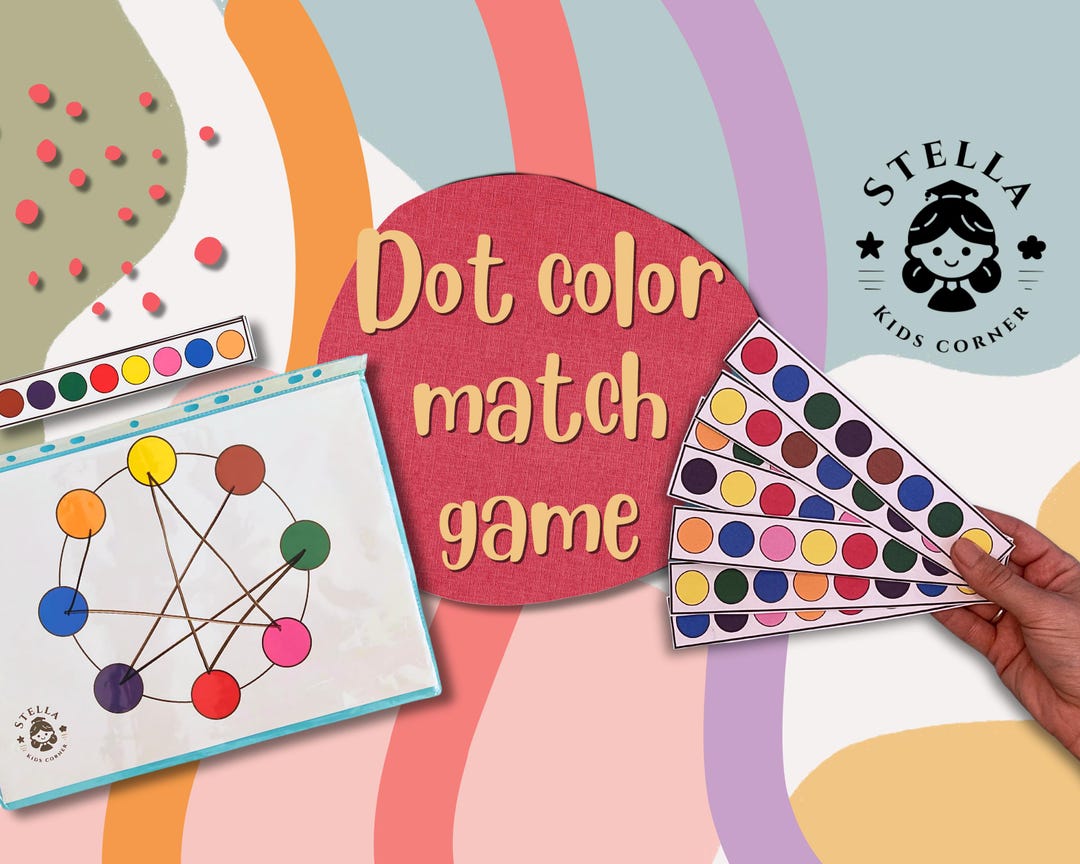 Color Code Dot Connect | Digital Downloadable Game for Kids | 45 Color ...