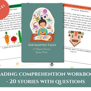 Digital Reading Comprehension Workbook for Kids - 20 Magical Stories ...