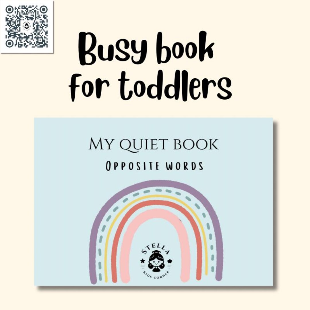 Printable Opposite Words Quiet Book for Kids | Interactive Busy Book ...