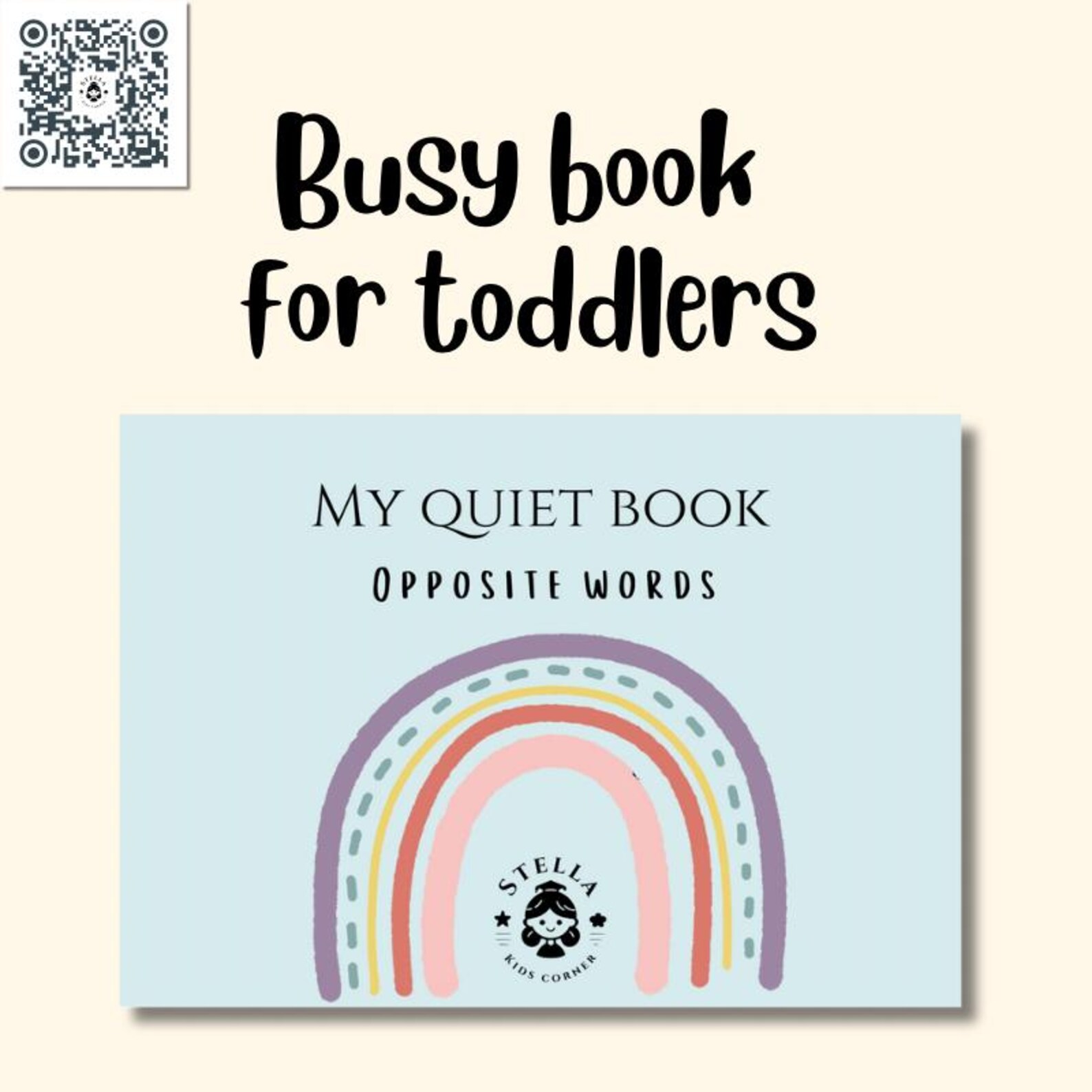 Printable Opposite Words Quiet Book for Kids | Interactive Busy Book ...