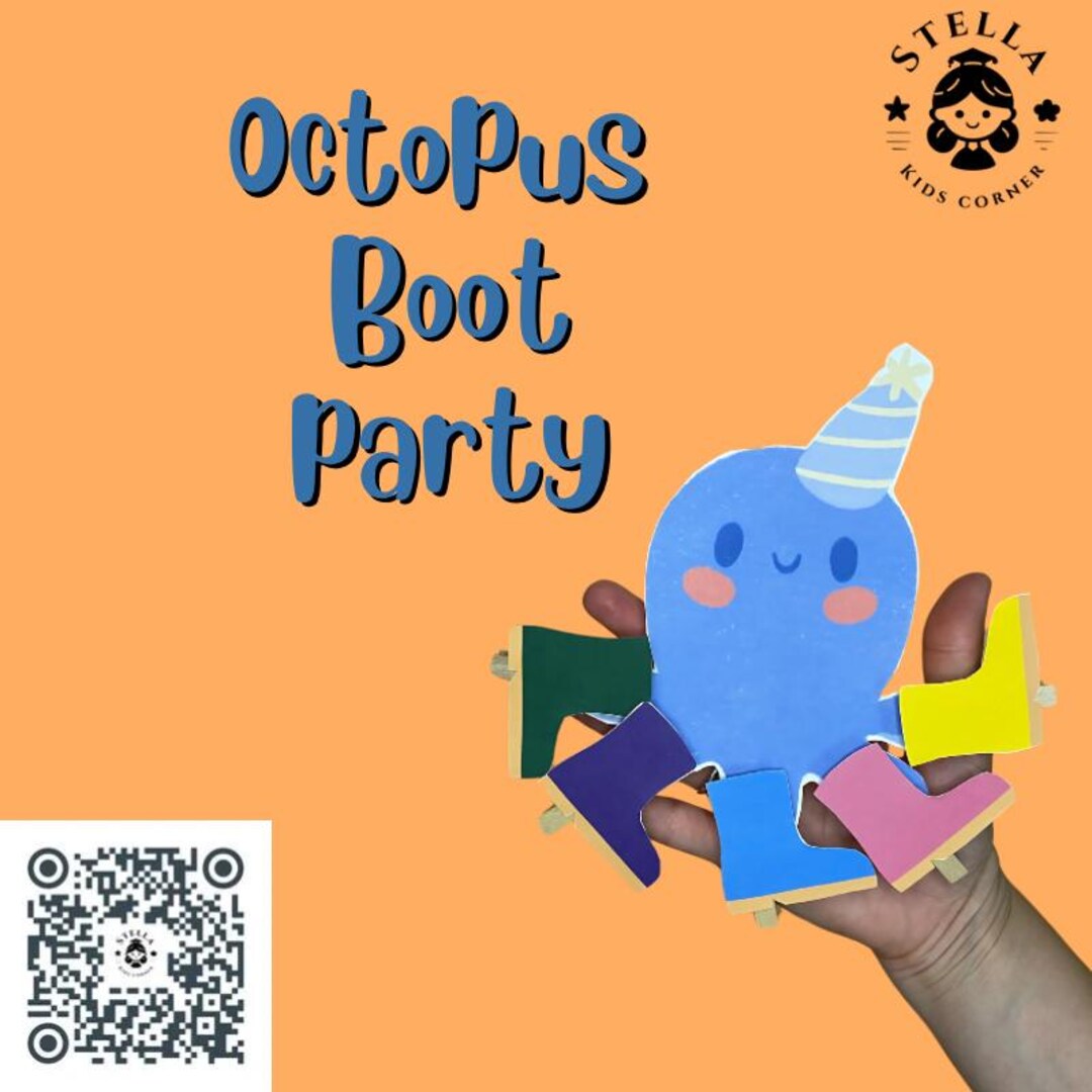 Printable Octopus Boot Matching Game for Kids | Fun Educational Pattern ...