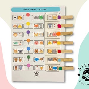 Printable Domino Matching Worksheets | Color-coded Activity for Kids ...