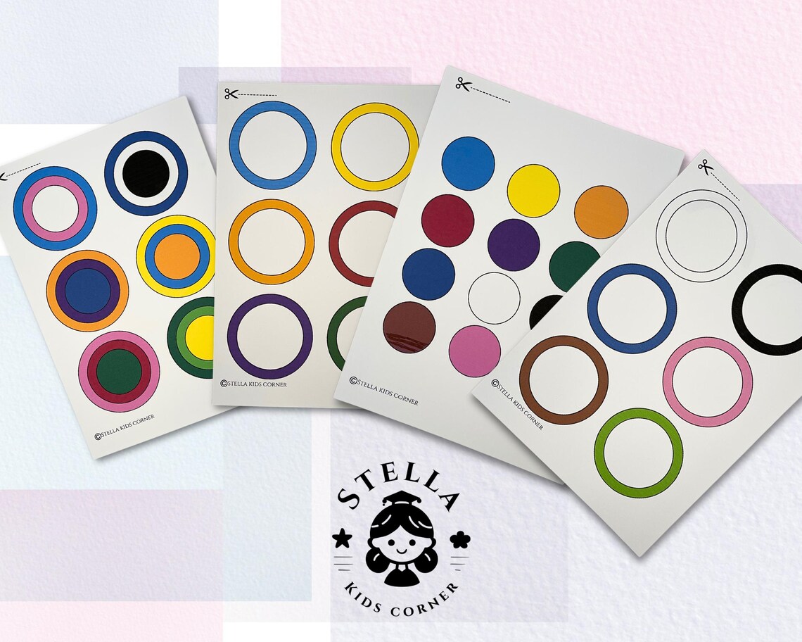 Color Circle Match Game | Printable PDF | 100+ Pattern Cards for Kids ...