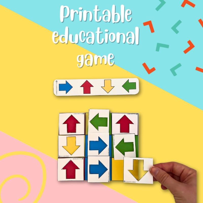 Printable Directional Arrows Game – Digital Spatial Awareness & Color ...