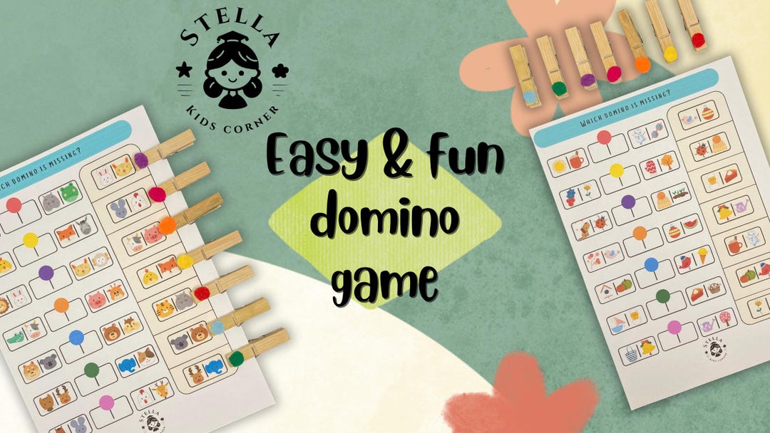 Printable Domino Matching Worksheets | Color-coded Activity for Kids ...