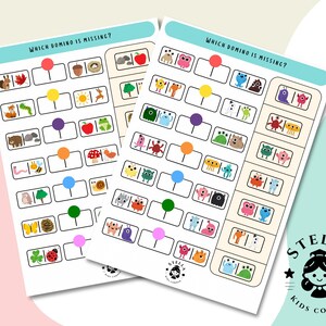 Printable Domino Matching Worksheets | Color-coded Activity for Kids ...