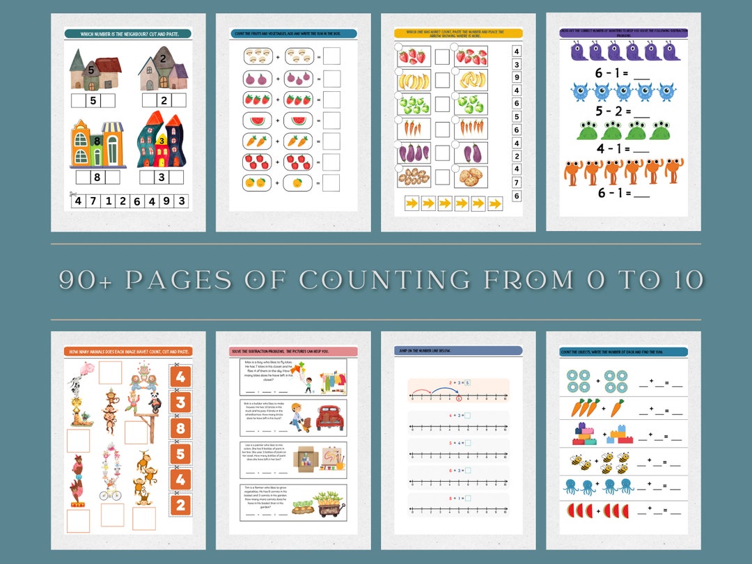 Counting Digital Workbook-numbers From 0-10-toddler, Kindergarten ...
