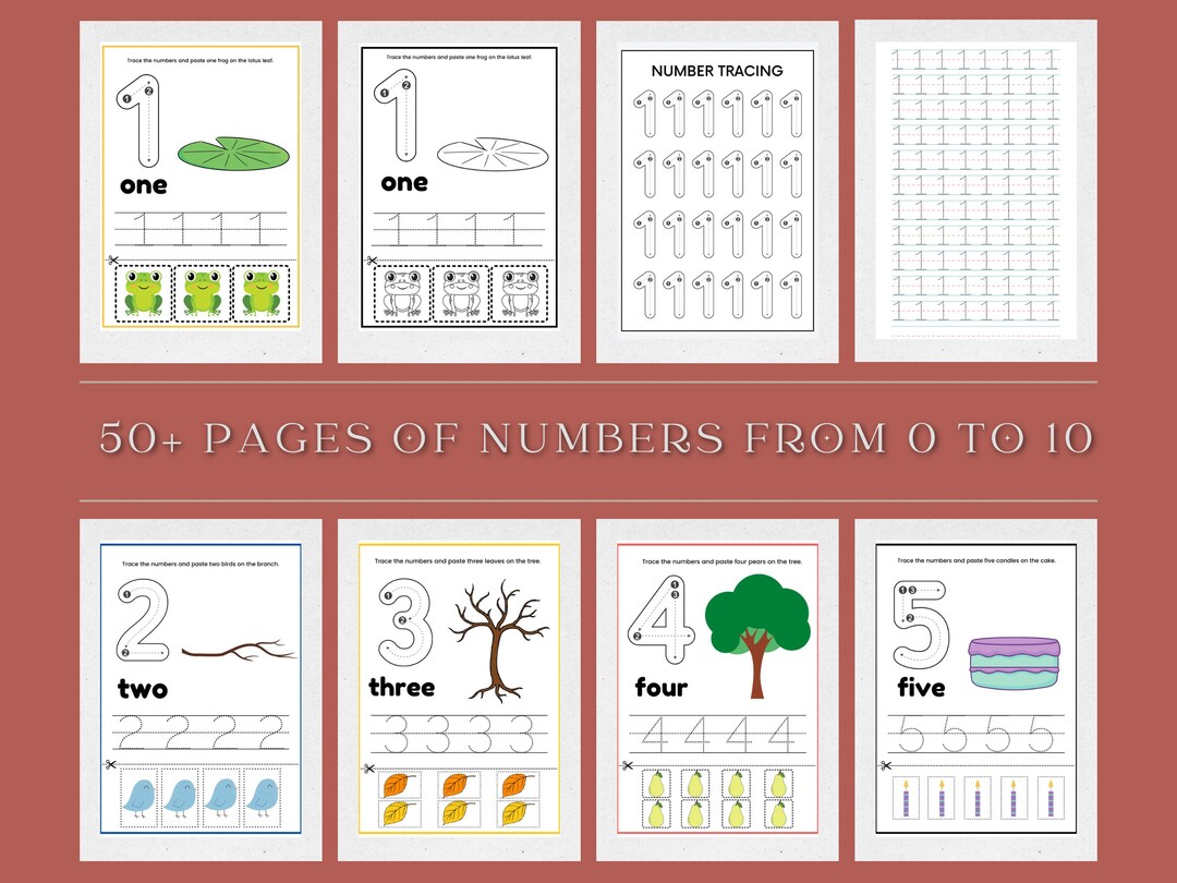 Digital Workbook, Numbers From 1 to 10, for Children in Kindergarten ...