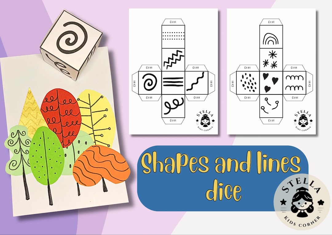 Printable Dice Game for Kids | DIY Shape and Linea Dice + Blank ...