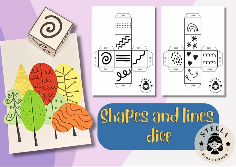Printable Dice Game for Kids | DIY Shape and Linea Dice + Blank ...