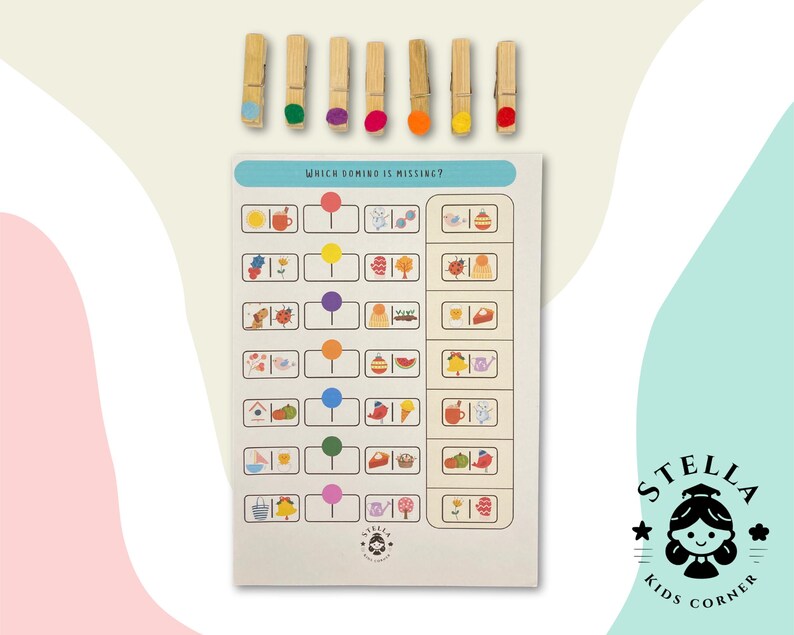 Printable Domino Matching Worksheets | Color-coded Activity for Kids ...