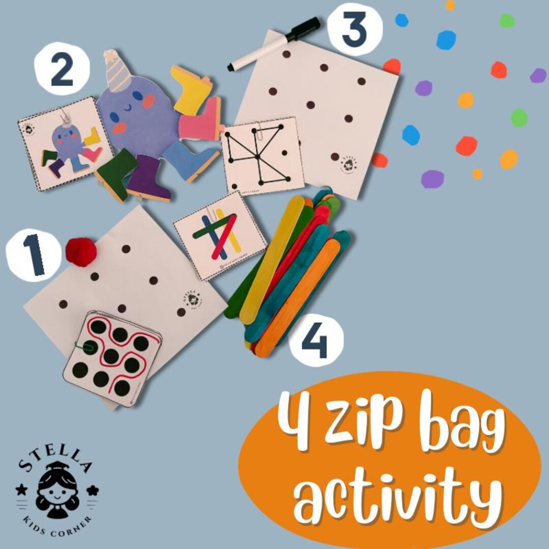 Zip Bag Learningactivity Ideas – Printable Games for Kids | Fun ...