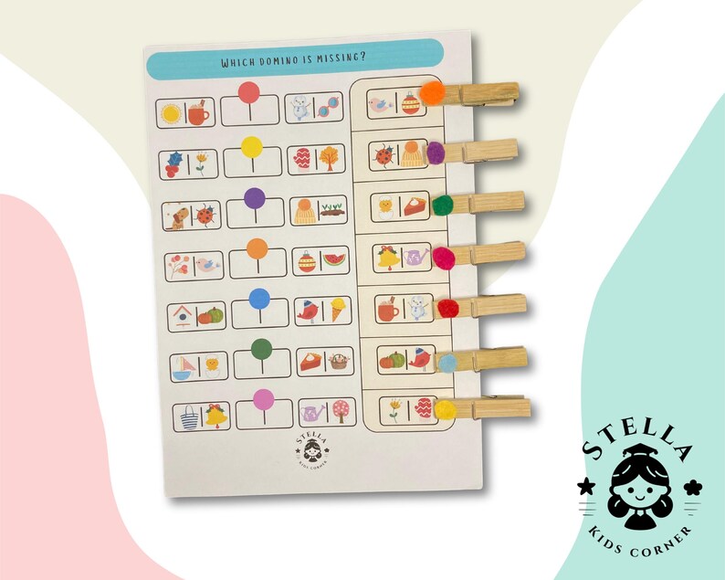 Printable Domino Matching Worksheets | Color-coded Activity for Kids ...