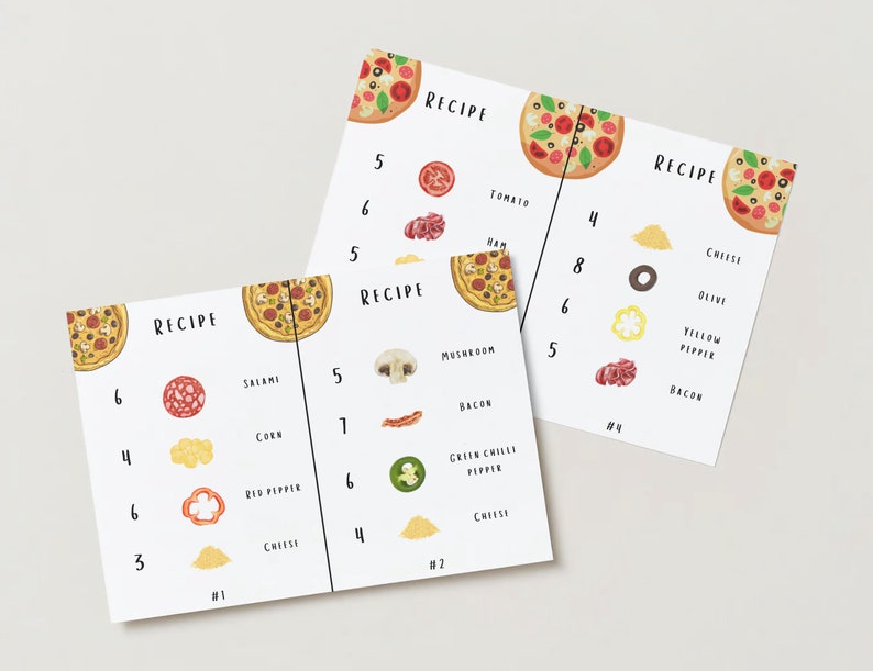 Printable Pizza Making Game for Kids, Cut and Paste, Digital - Etsy