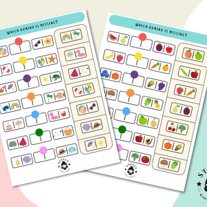 Printable Domino Matching Worksheets | Color-coded Activity for Kids ...