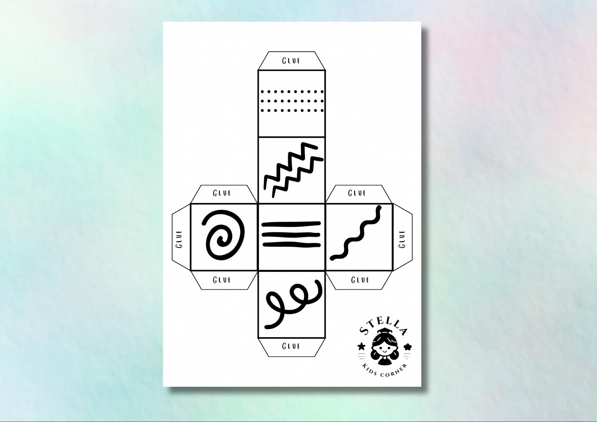 Printable Dice Game for Kids | DIY Shape and Linea Dice + Blank ...