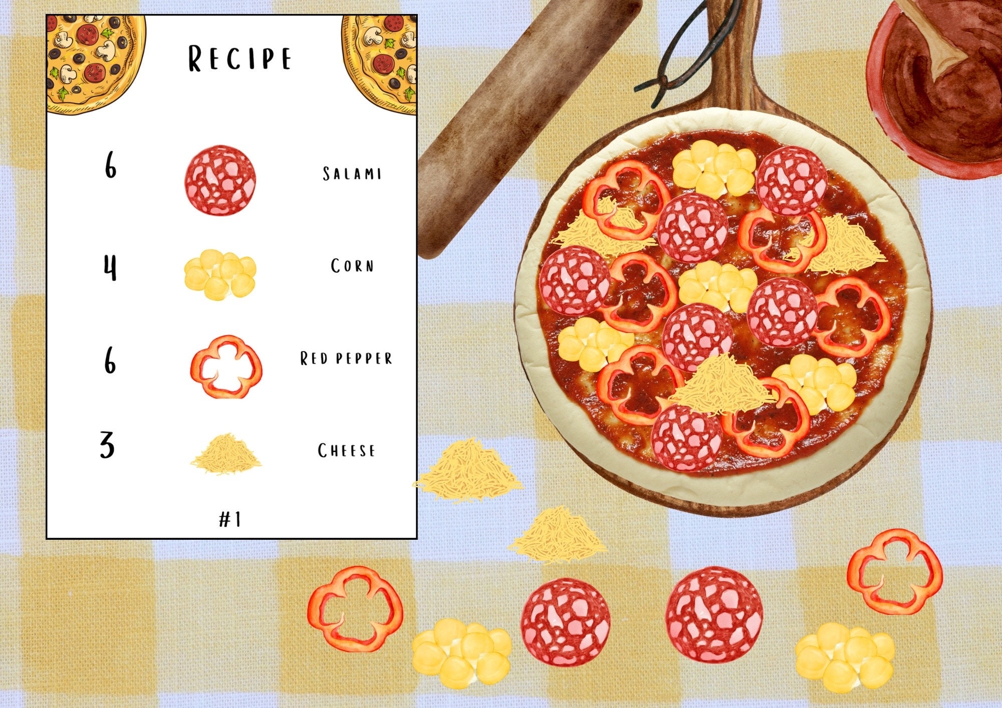 Printable Pizza Making Game for Kids, Cut and Paste, Digital - Etsy