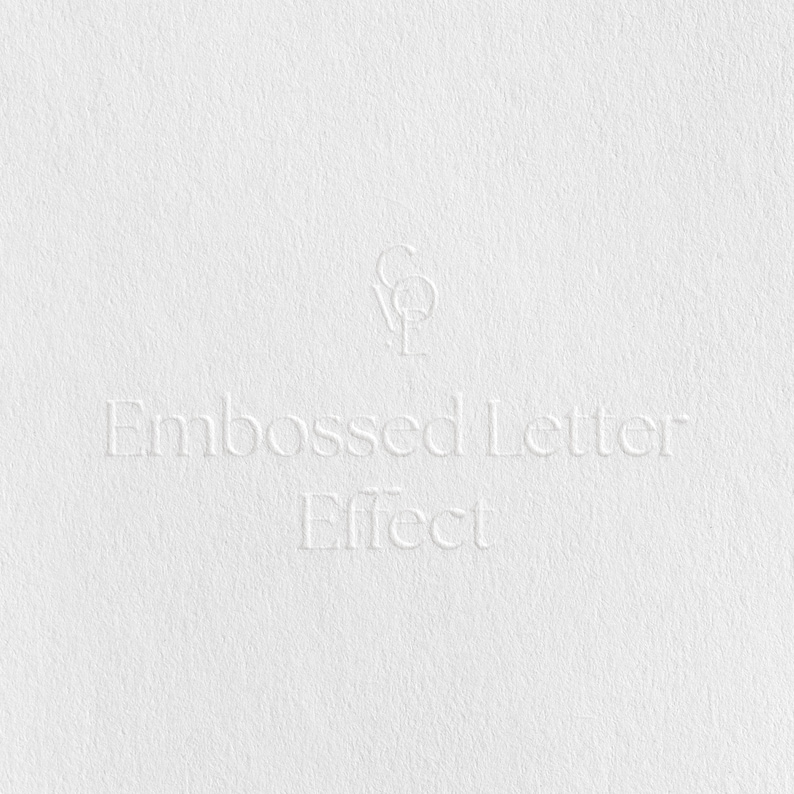 Realistic Embossed Text Mockup | Printing Effects | Embossed Logo ...