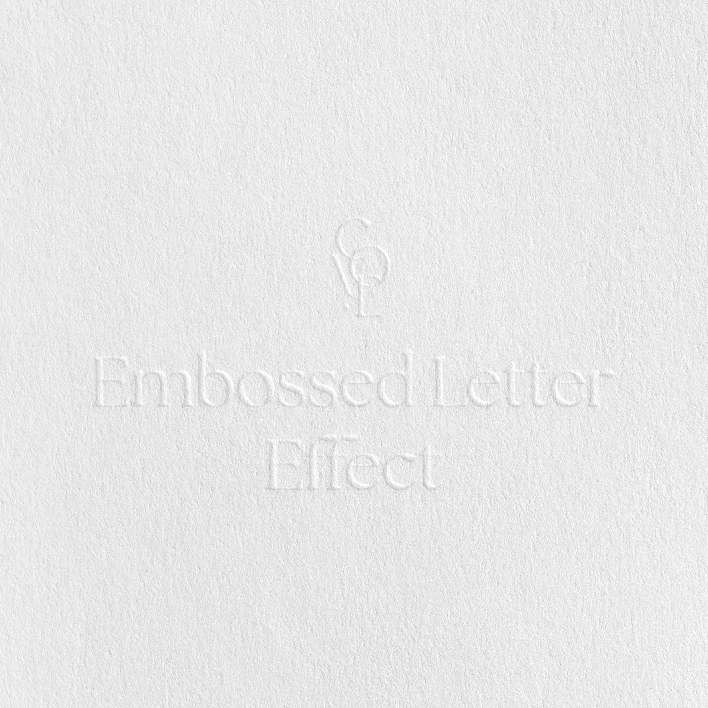 Realistic Embossed Text Mockup | Printing Effects | Embossed Logo ...
