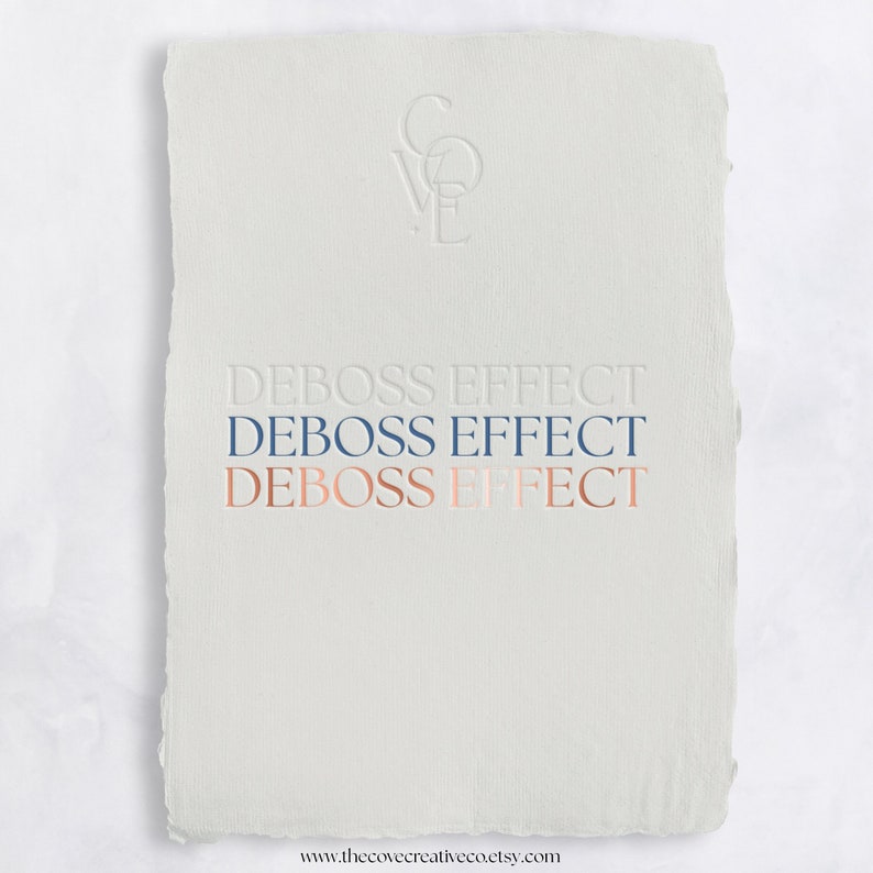 Realistic Debossed Text Mockup | Printing Effects | Embossed Logo ...