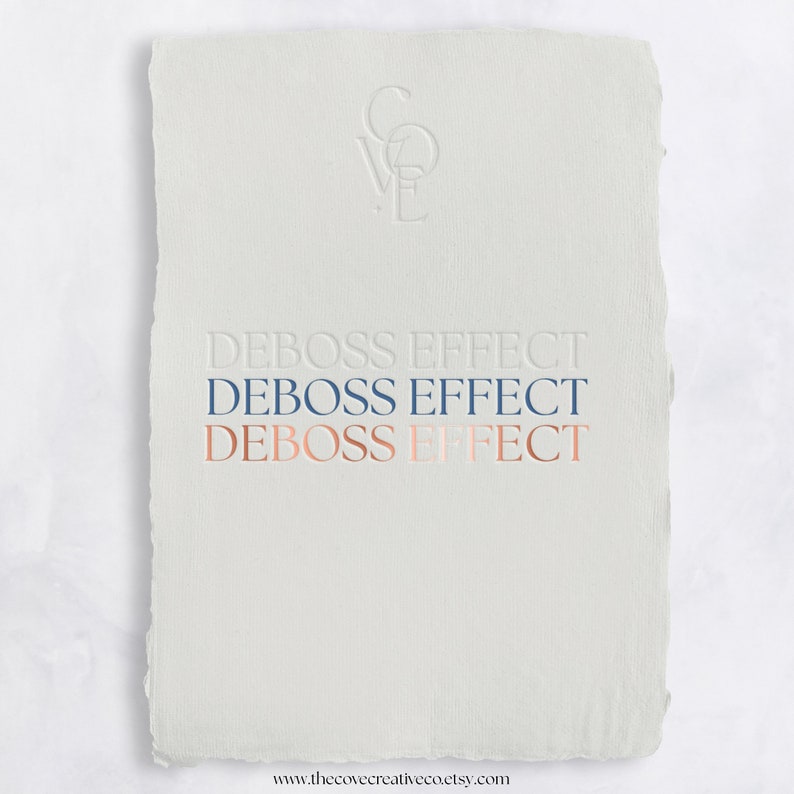 Realistic Debossed Text Mockup | Printing Effects | Embossed Logo ...
